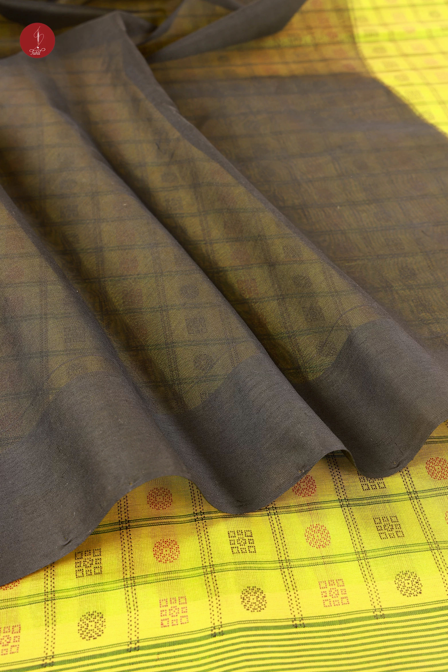 Shop Now at Tuhil: Pure Handloom Silk Cotton Saree – Cardamom Green ...